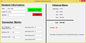 سورس برنامه ساده نمره دهی دانش آموز در سی شارپ